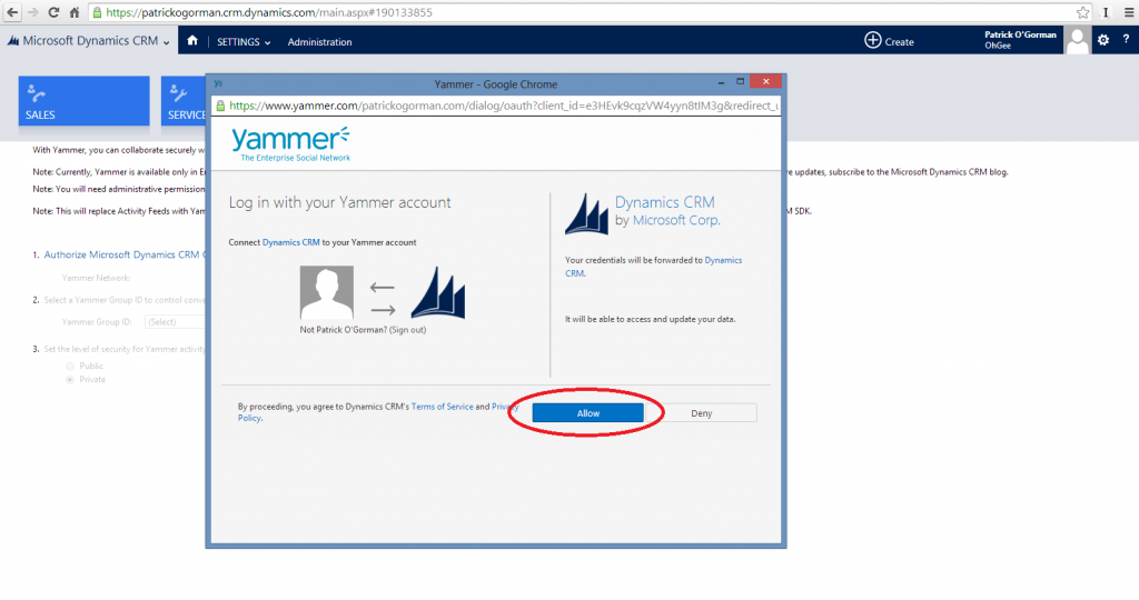 Microsoft Dynamics CRM 2013 Online and Yammer Integration - Applied ...