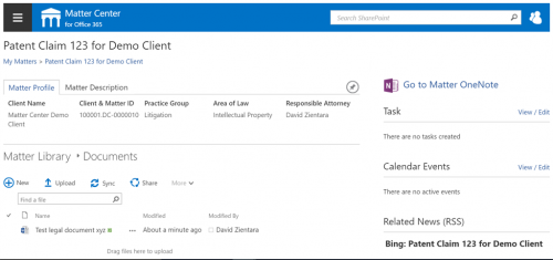 Matter Center on the Office 365 Platform - Applied Information Sciences