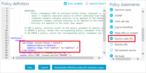 “IntelliSense” for Azure API Management Policies - Applied Information ...