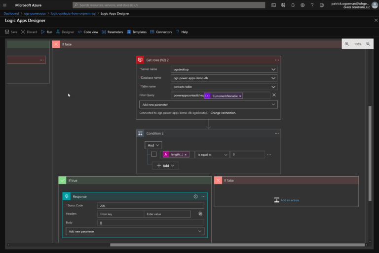 Using An Azure Logic App To Query Data In An On Premises Sql Server Database Applied