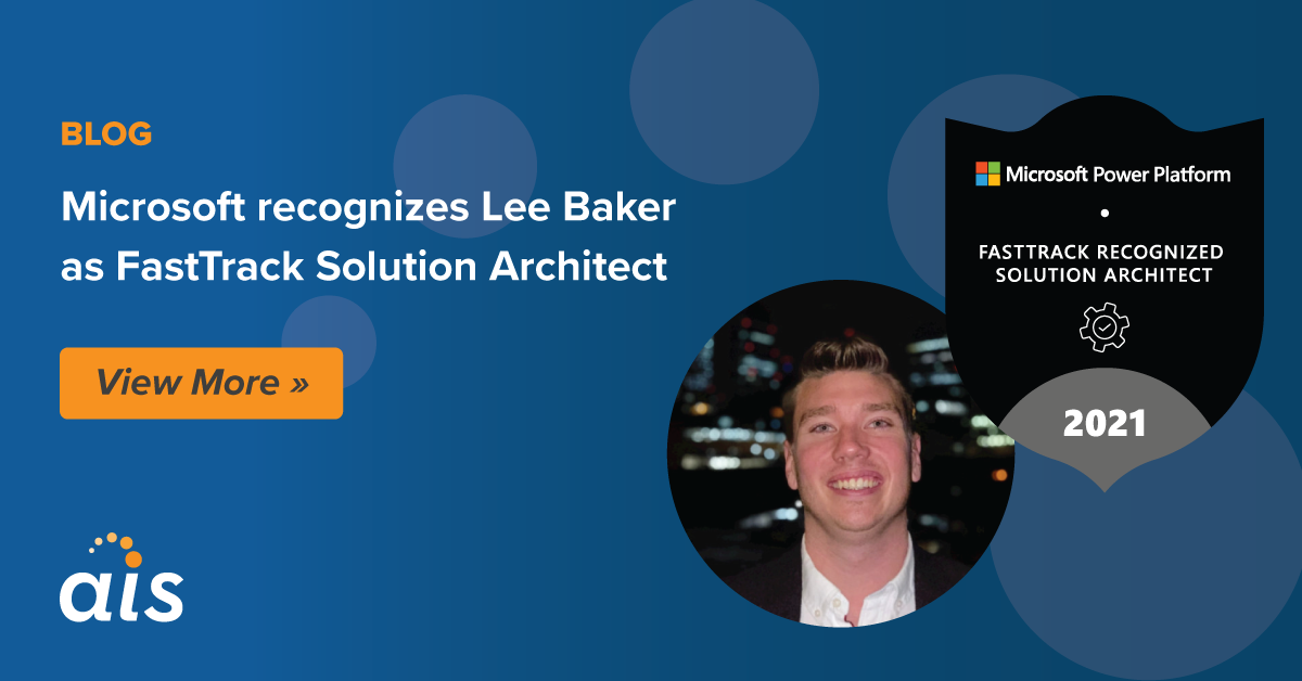 Microsoft recognizes Lee Baker as FastTrack Solution Architect ...