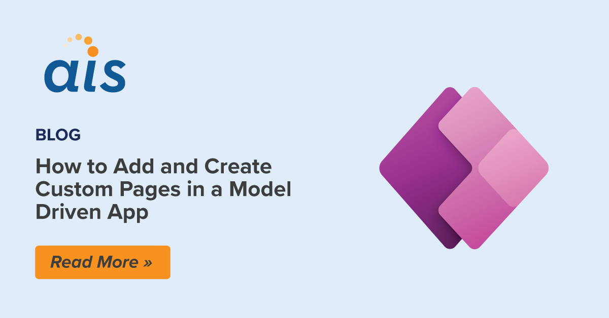 How to Add and Create Custom Pages in a Model Driven App - Applied ...