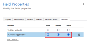 Triggering a Flow with a PCF Control in the Power Platform - Applied ...